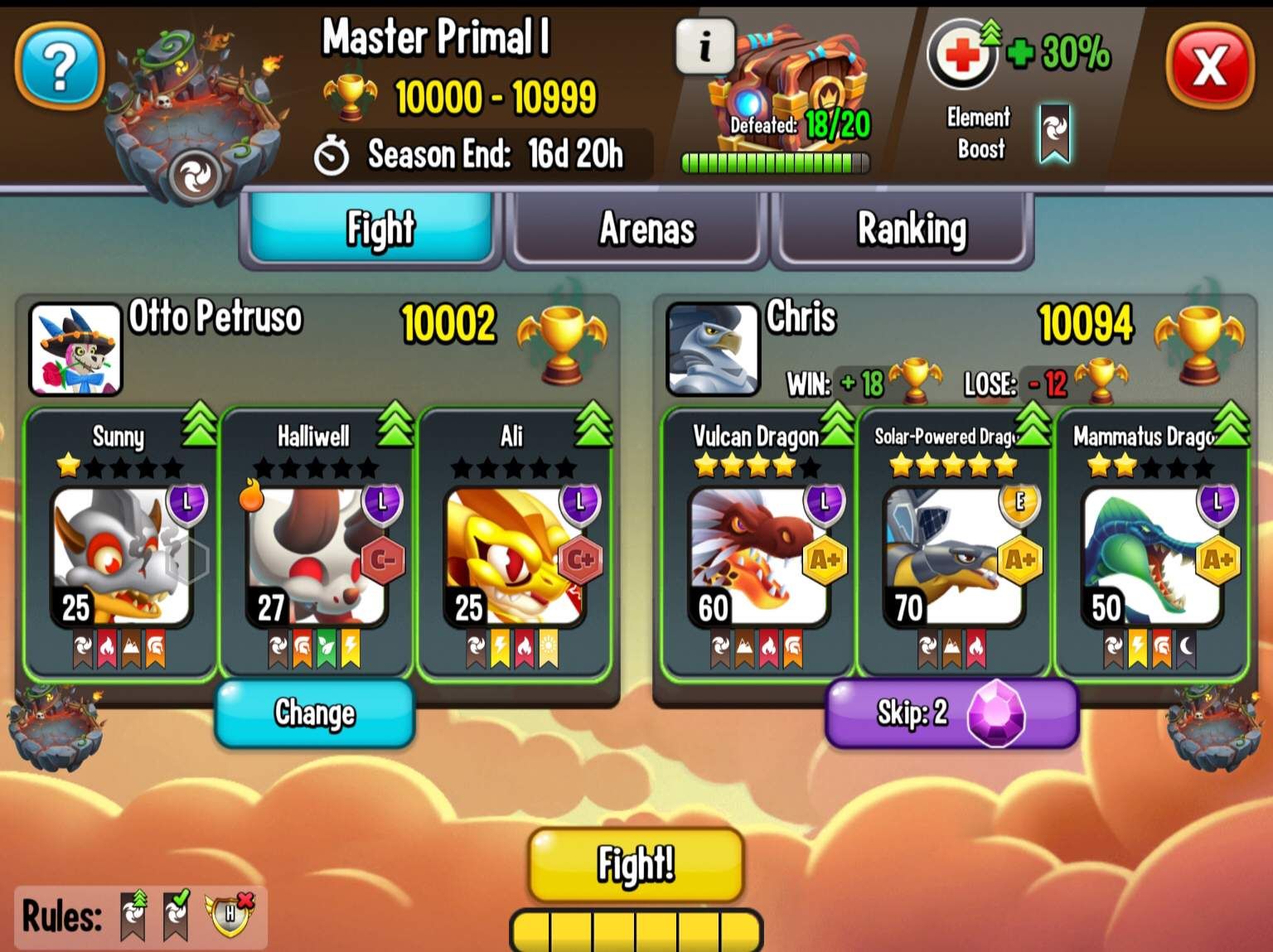 **Master Primal Arena Aug 24 - Sep 10, 2020** | Socialpoint Forums