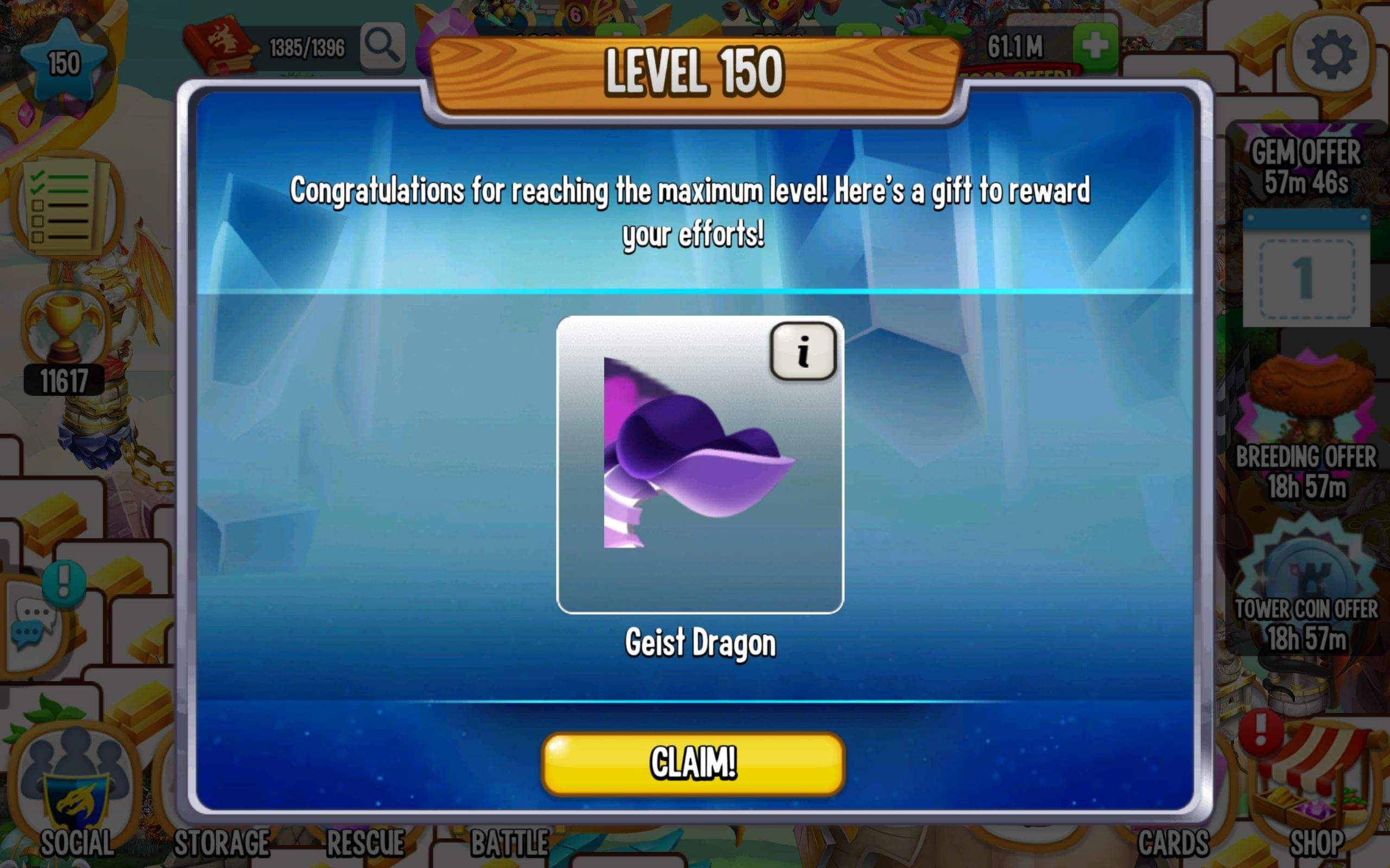 Level 150 at Last!!! | Socialpoint Forums